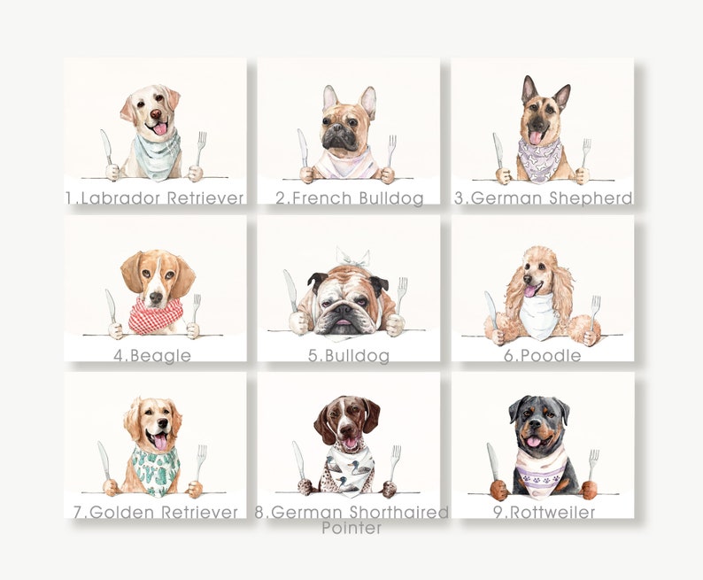 Personalized Dog Gift Pet Portrait Custom Dog Print Funny | Etsy