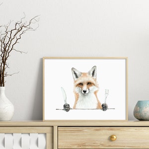Kitchen Art: Funny Animal Prints for Kitchen, Wall Décor, Hungry ...