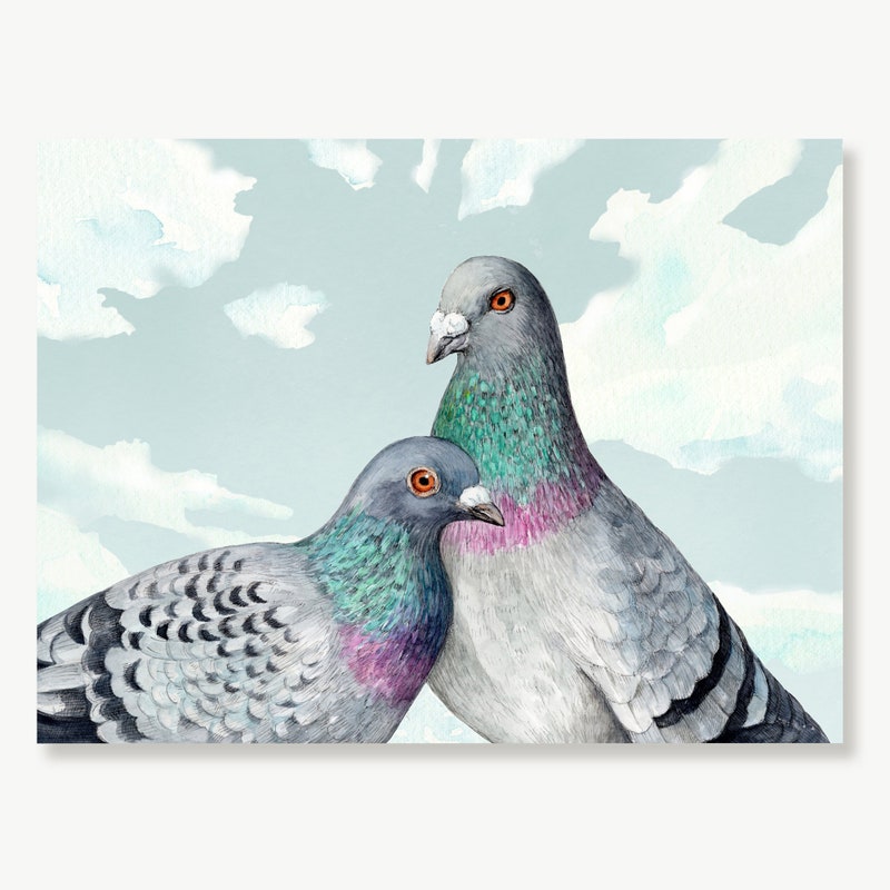 Pigeon Art - Etsy