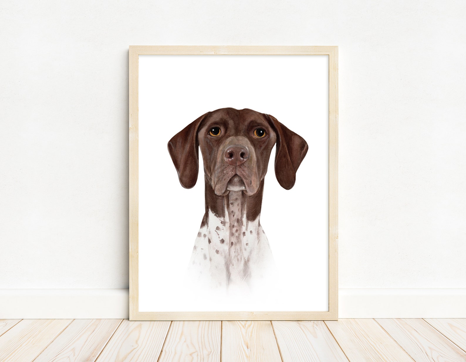 German Shorthaired Pointer Poster Dog Art Print Watercolor - Etsy