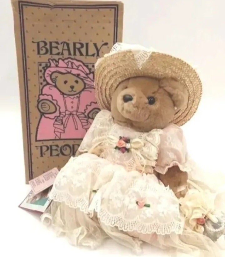 Bearly People RARE Vintage Jointed 14" Stuffed Teddy Bear Marie Du ...
