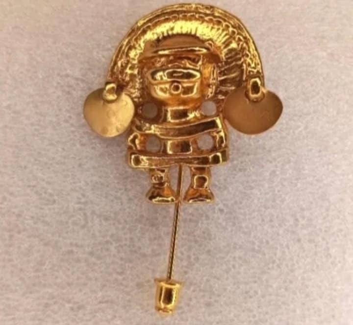 Vintage Mayan God Inca Mexico Womens Gold Tone 2 Stick - Etsy