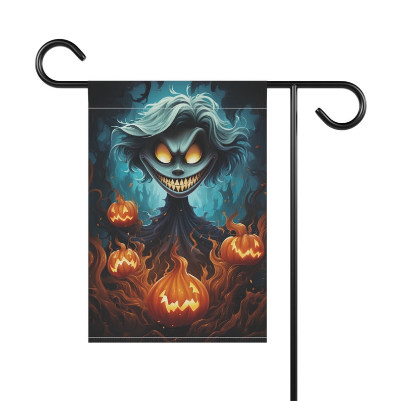 Creep Skeleton Witch Magical Fire Double Sided Garden Flag, Spring ...