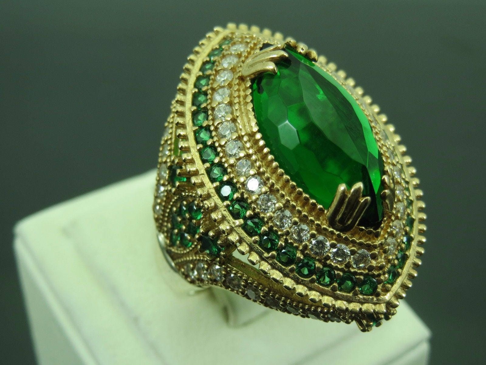 Joyería turca hecha a mano 925 plata esterlina piedra | Etsy