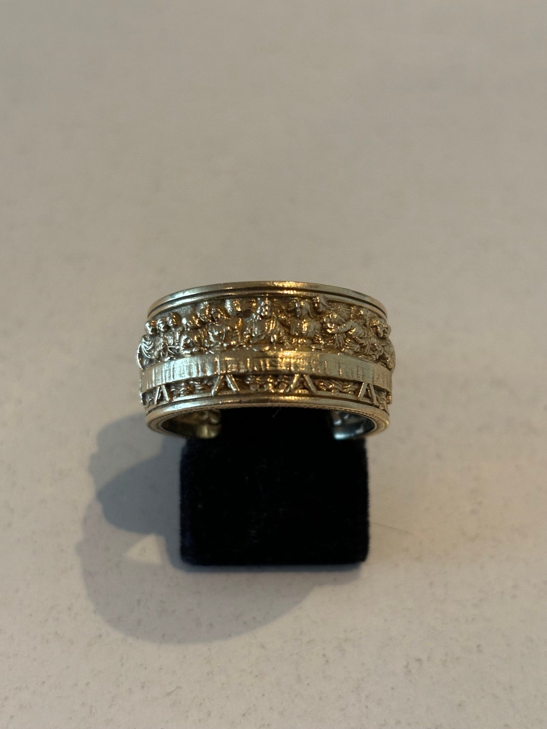 18K Gold Handmade Last Supper Ring for Men Unique Religious Jewelry ...