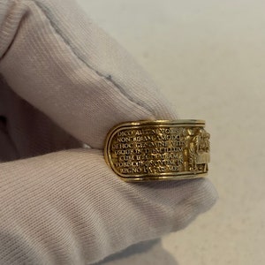 18K Gold Handmade Last Supper Ring for Men Unique Religious Jewelry ...