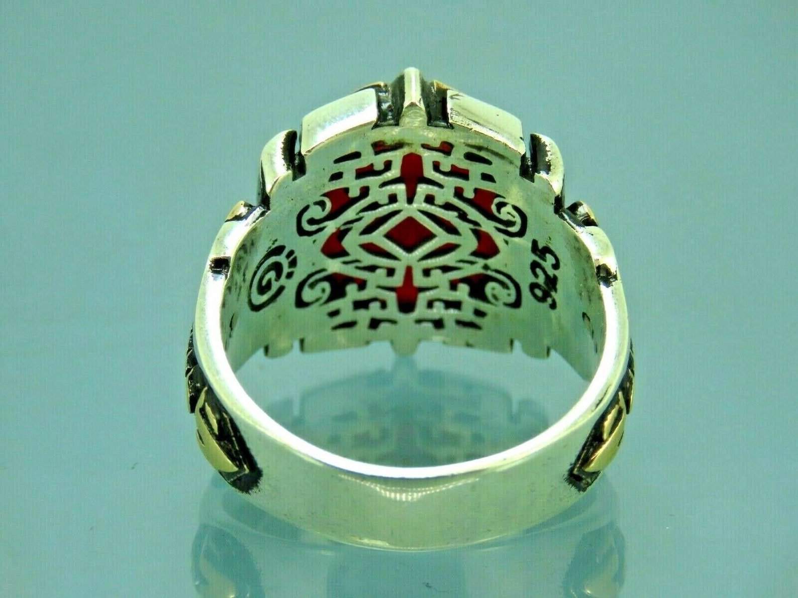 Turkish Handmade Jewelry 925 Sterling Silver Agate Stone Men | Etsy