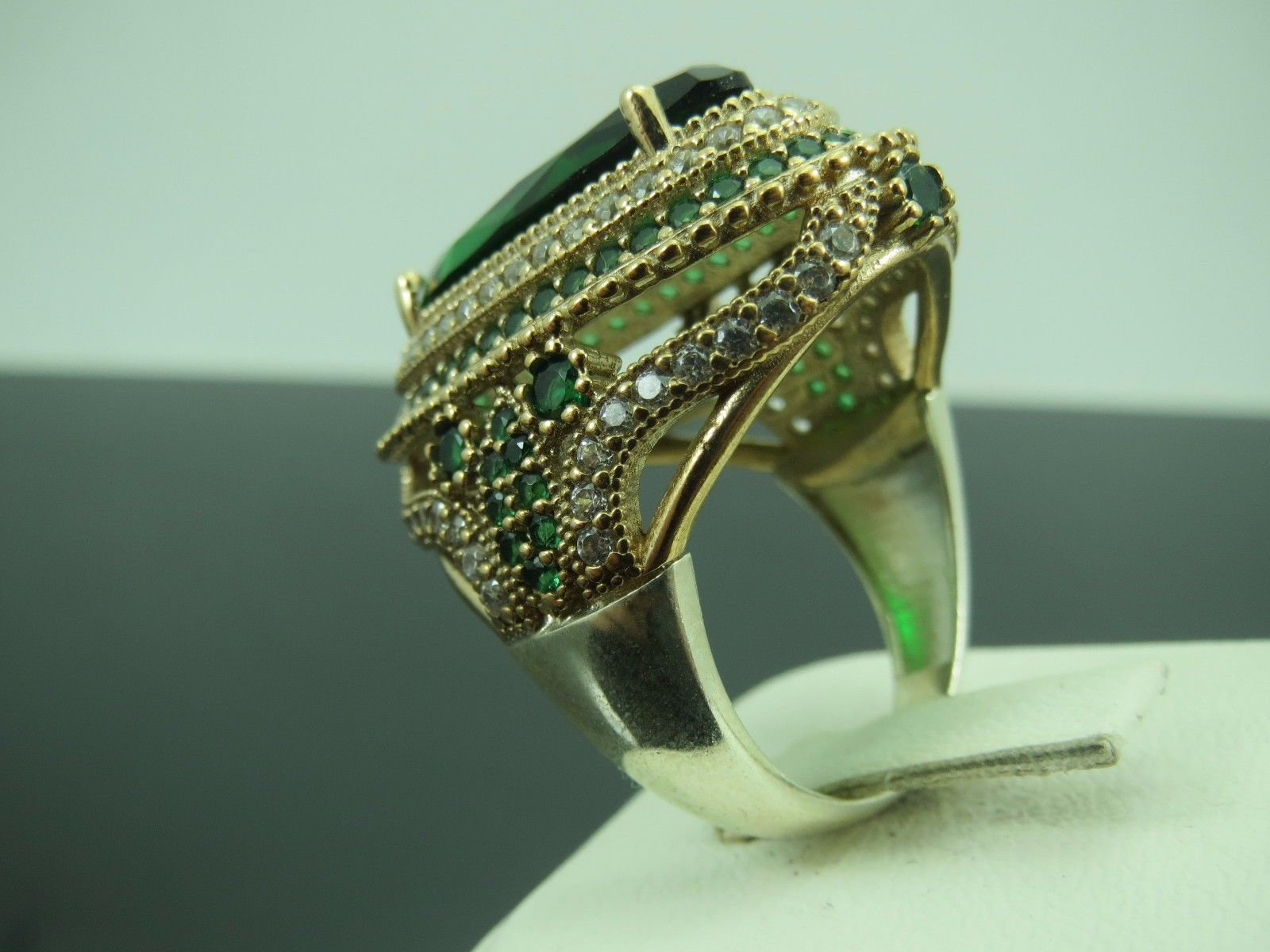 Turkish Handmade Jewelry 925 Sterling Silver Emerald Stone | Etsy