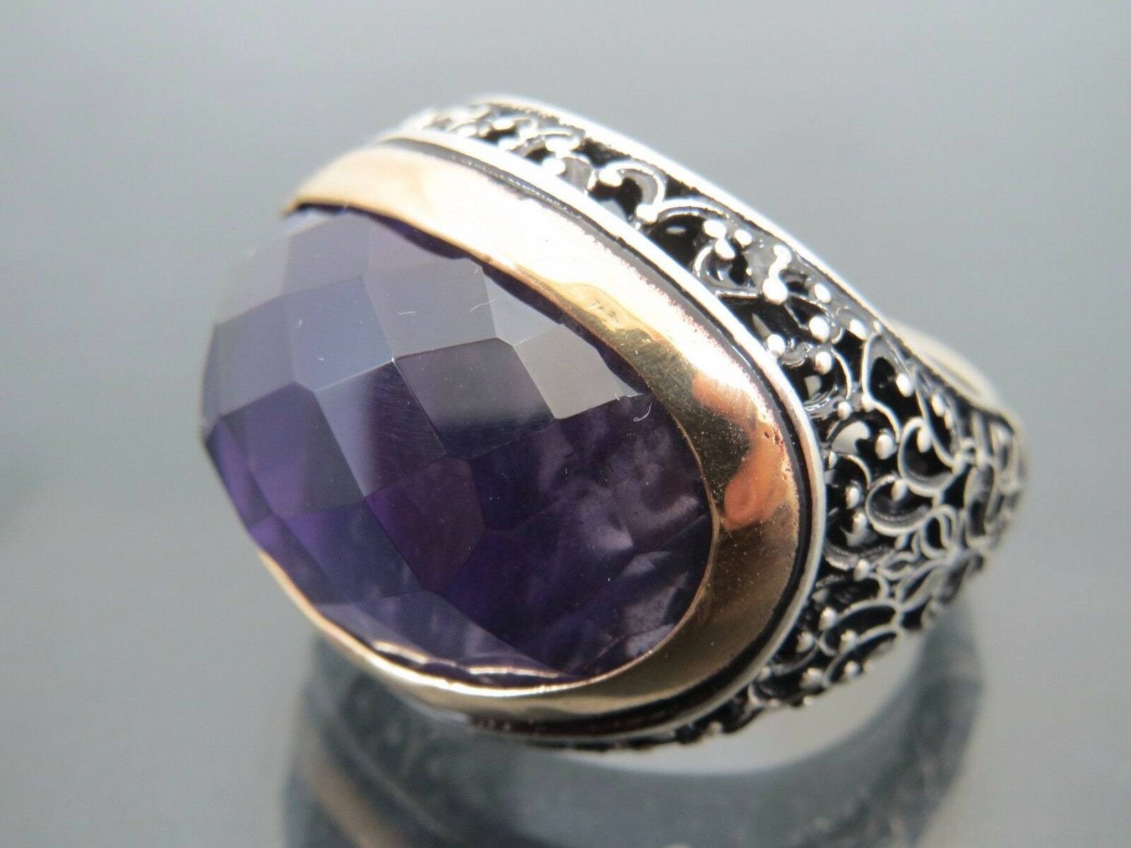 Turkish Handmade Jewelry 925 Sterling Silver Amethyst Stone Men's Ring ...