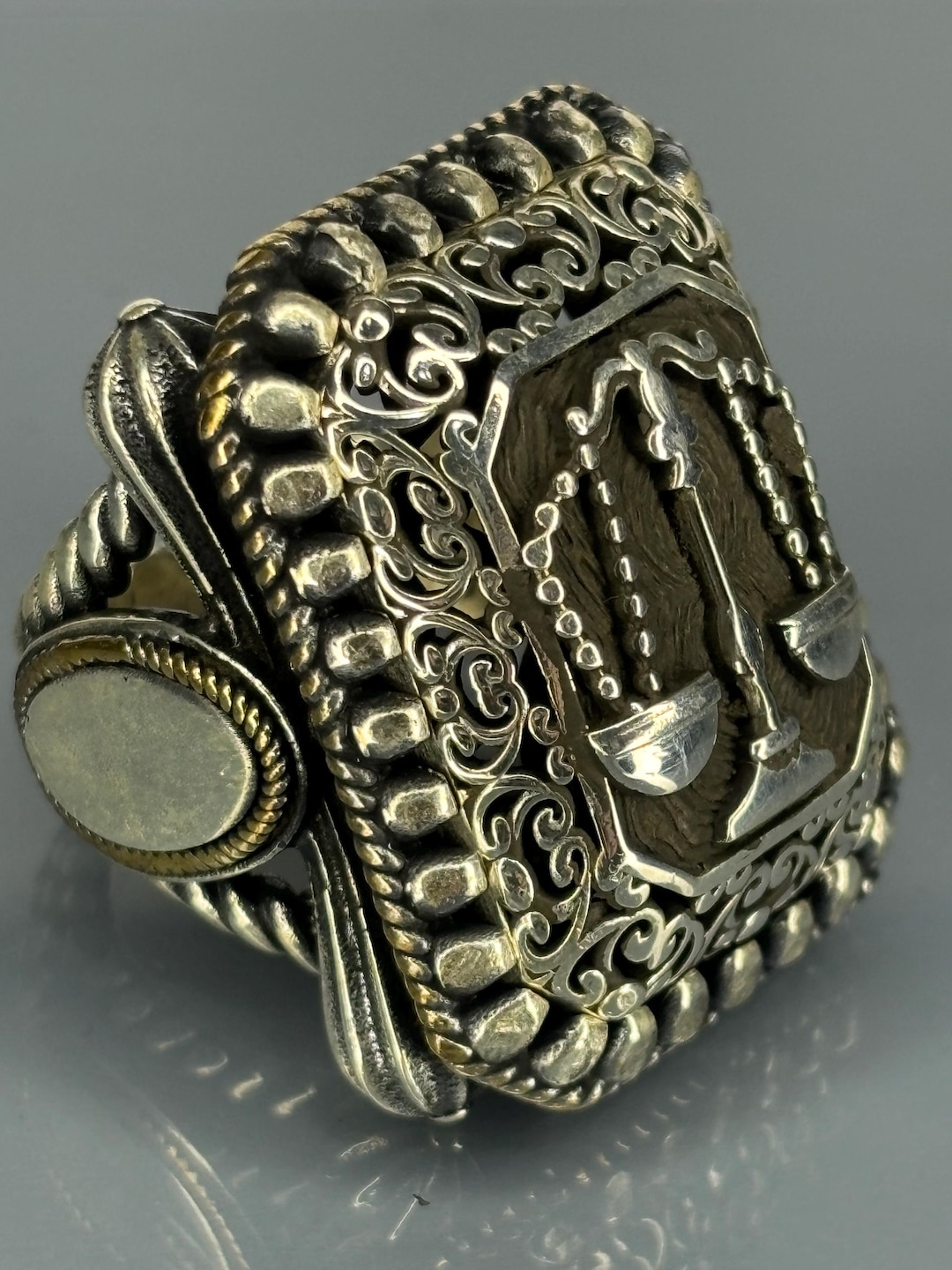 925 Sterling Silver Scales of Justice Ring, Men’s Lawyer Ring, Handmade ...