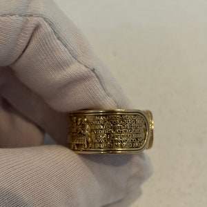 18K Gold Handmade Last Supper Ring for Men Unique Religious Jewelry ...