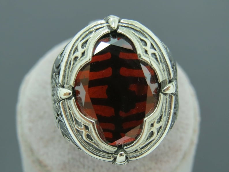 Turkish Handmade Jewelry 925 Sterling Silver Ruby Stone | Etsy