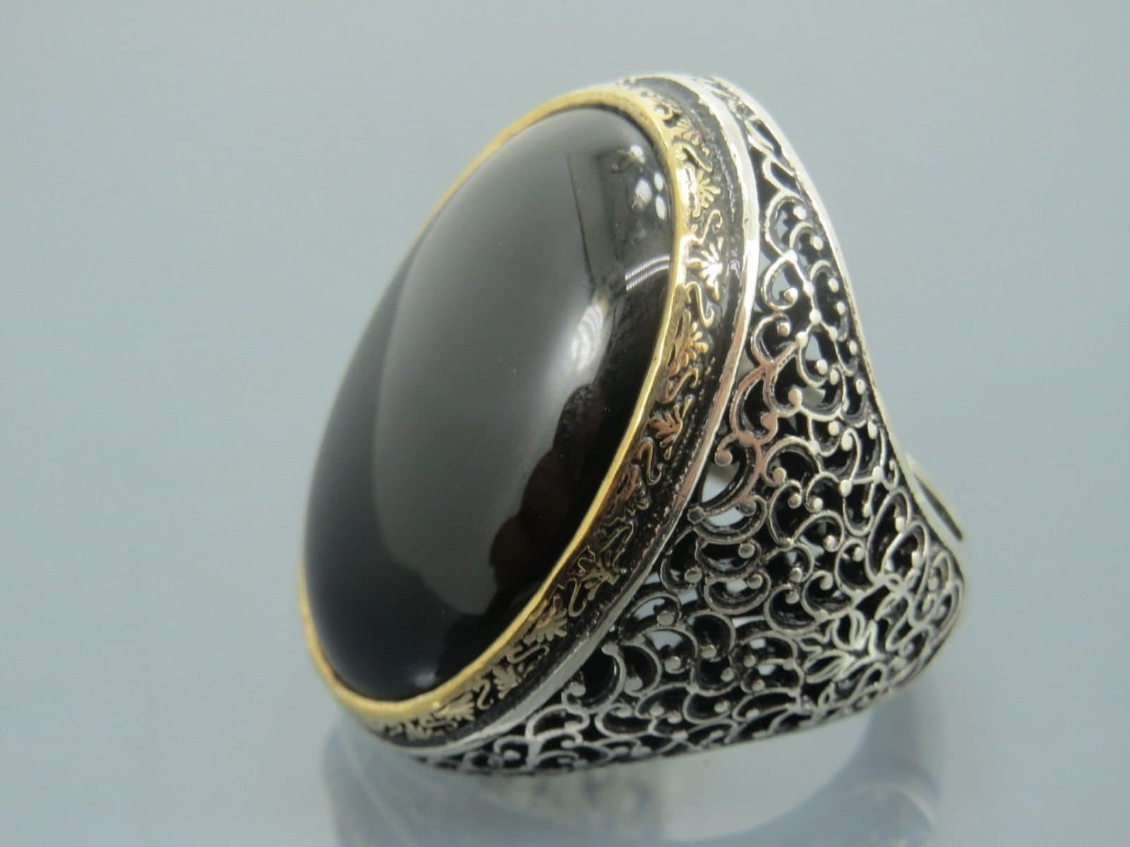 Turkish Handmade Jewelry 925 Sterling Silver Onyx Stone - Etsy