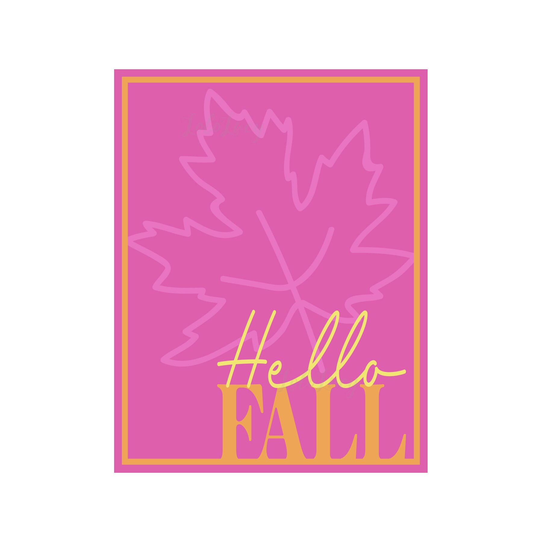 Hello Fall Printable Sign Bright and Modern Autumn Decor Classroom ...