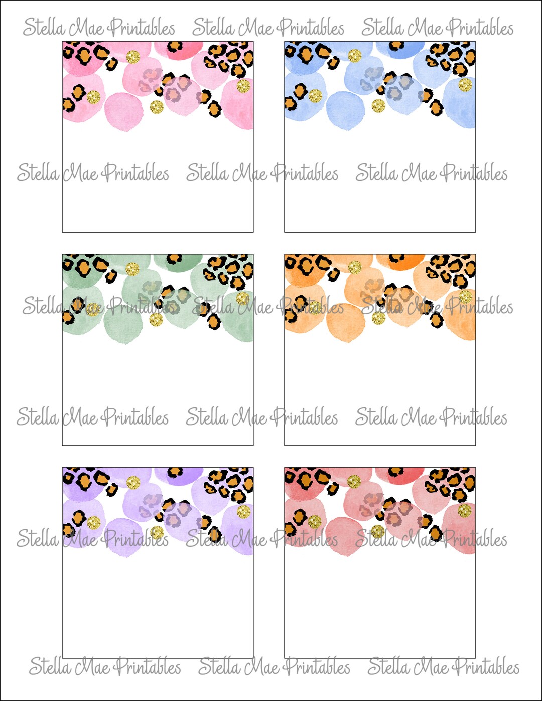 Blank Tags- Party Favor, Thank You Tag, Gift Tag, Printable Tags, Note ...