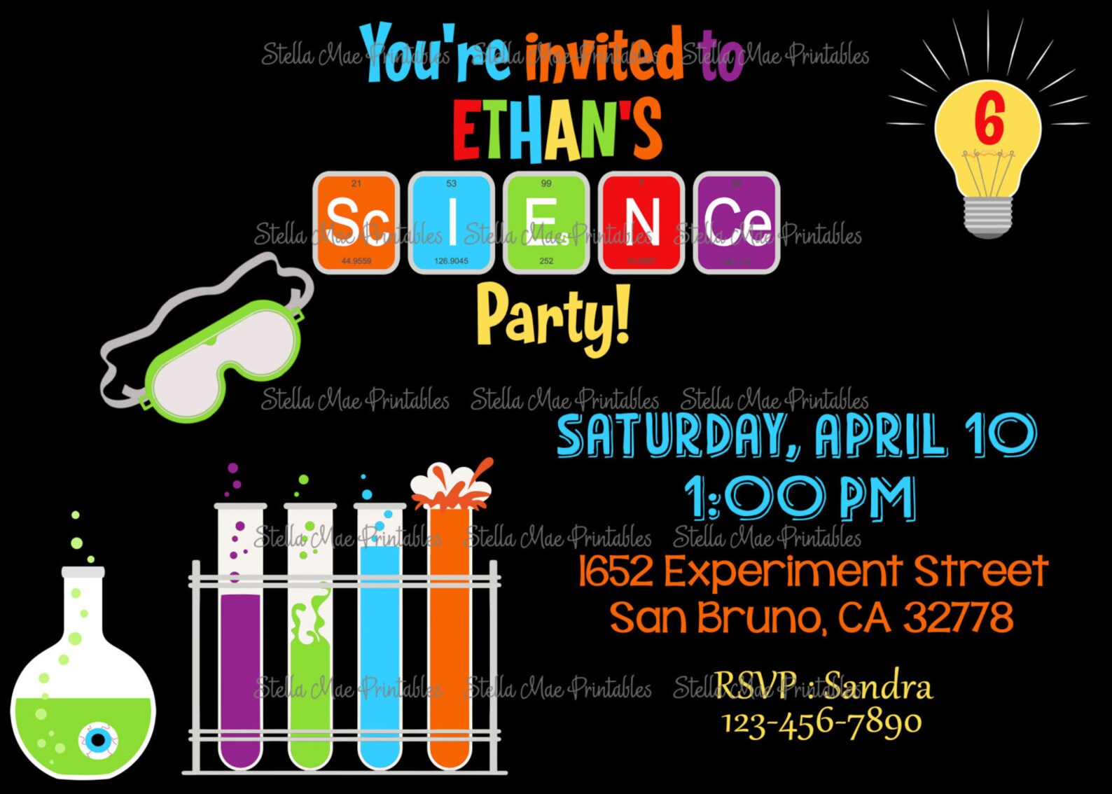 Science Birthday Party - Experiment, Beakers, Goggles, Test Tubes ...