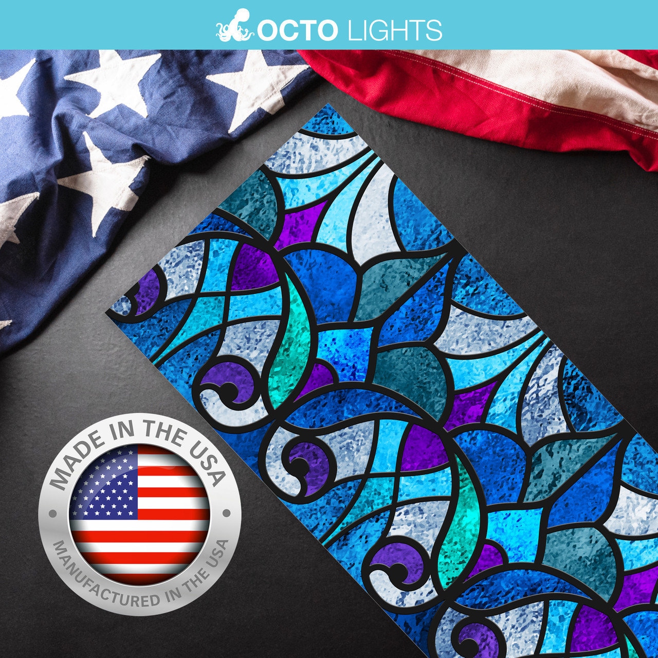 Octo Lights Classroom Fluorescent Light Covers Magnetic Stained Glass ...