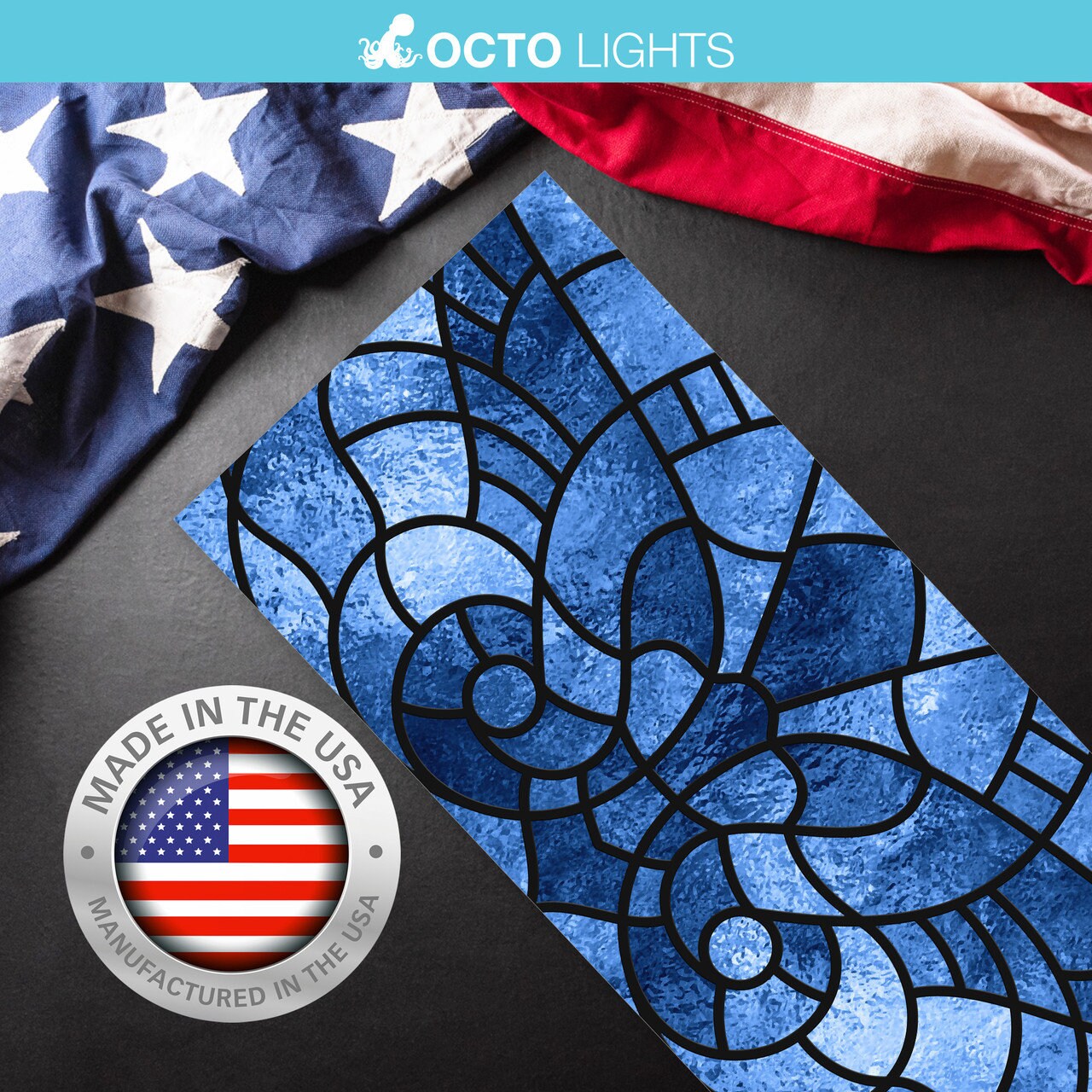 Octo Lights Classroom Fluorescent Light Covers Magnetic Stained Glass ...