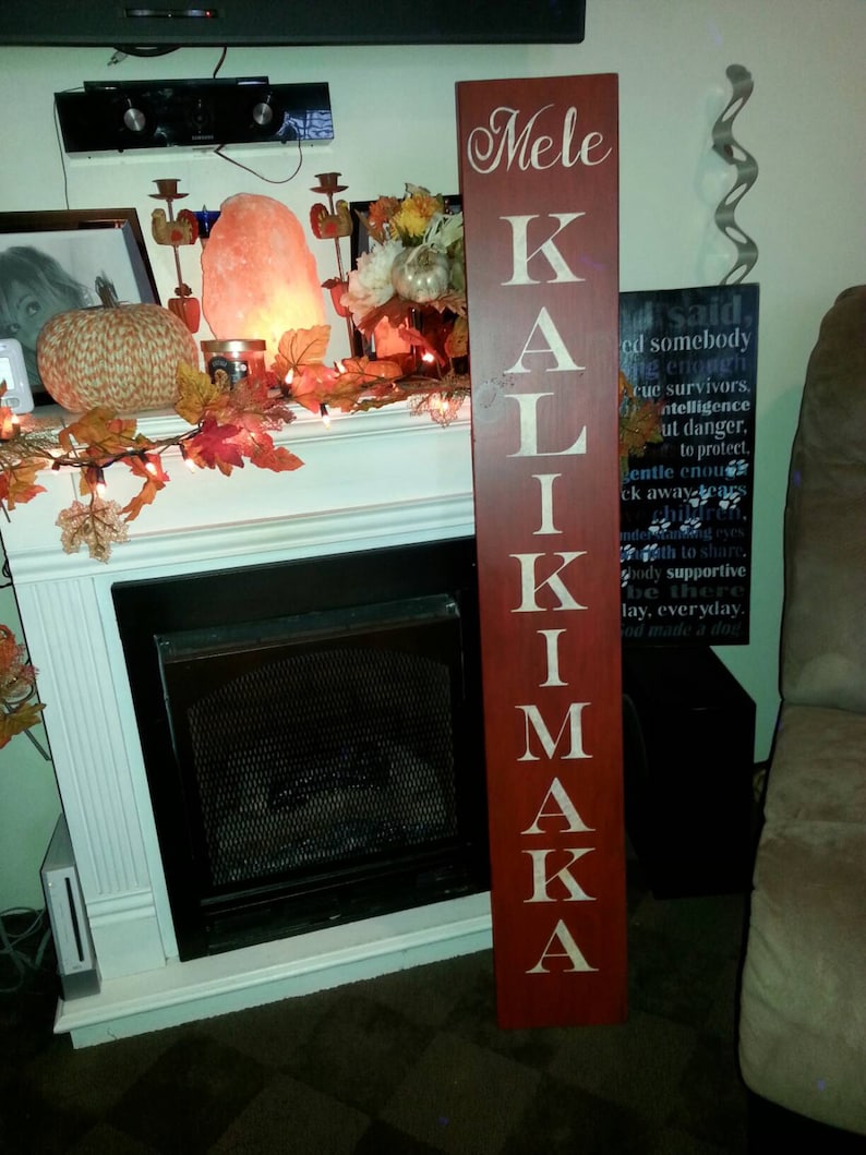 Mele Kalikimaka Hawaiian Merry Christmas Wood Porch Sign Entryway ...