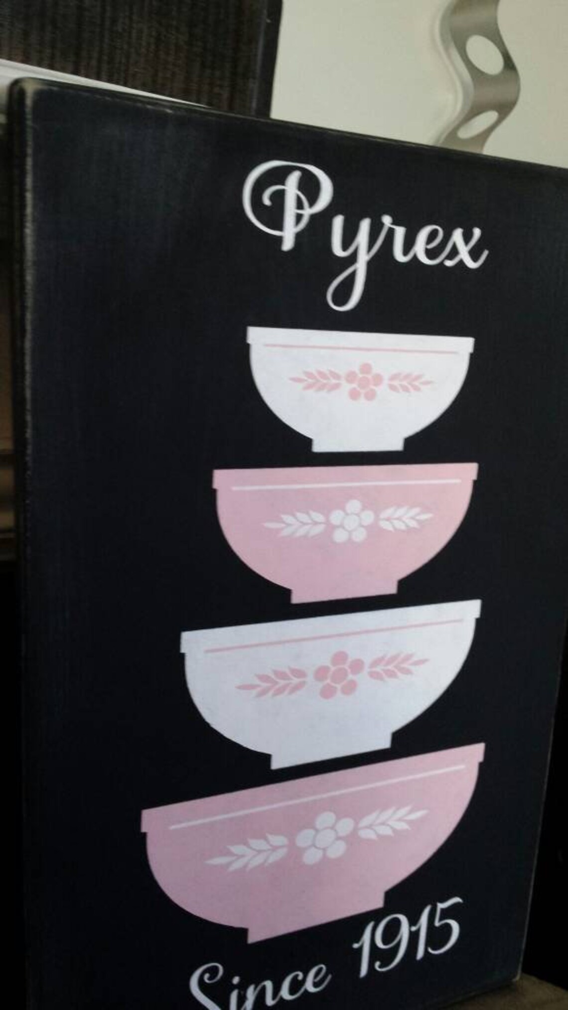 Pyrex Wood Sign Rustic Distressed Wood Large Wall Hanging | Etsy