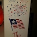 4th of July Porch Sign Fireworks Reversible Vertical Distressed Wood ...