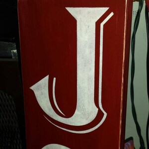 Joy Christmas Sign Distressed Wood Large Vertical Sign Rustic Sign ...