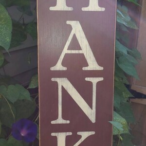 Be Thankful Large Porch Sign Fall Decor Vertical Distressed Wood Sign ...