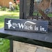 The Witch is in Sign Halloween Witch Sign Distressed Wood Wall Hanging ...