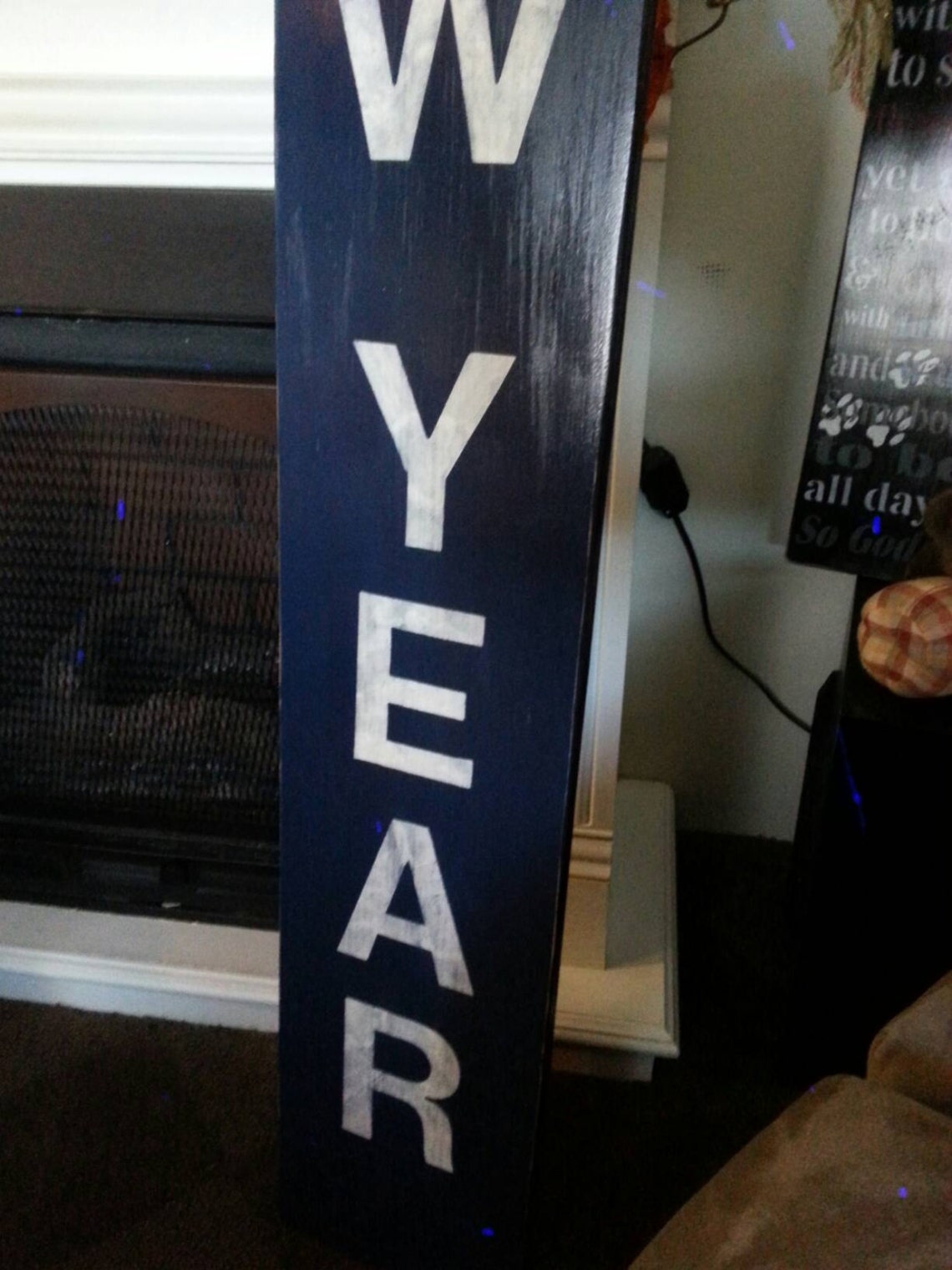 Happy New Year Wood Sign Entryway Sign Distressed Wood Rustic - Etsy