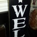 Welcome Distressed Wood Sign Primitive Star Rustic Entryway Kitchen ...