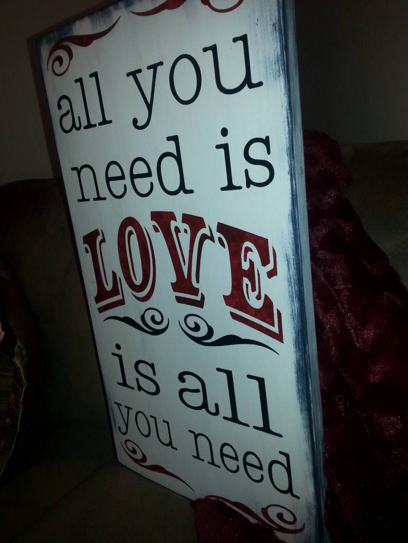 Love Sign All You Need is Love is All You Need Valentines Day | Etsy