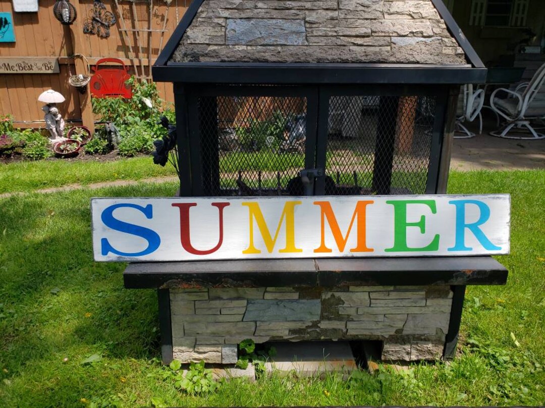 Summer Porch Sign Horizontal Distressed Wood Sign Rustic Extra Large ...