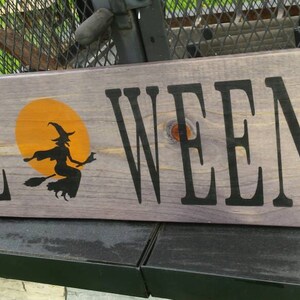 Halloween Sign Witch Wall Hanging Sign Halloween Wood Sign Distressed ...