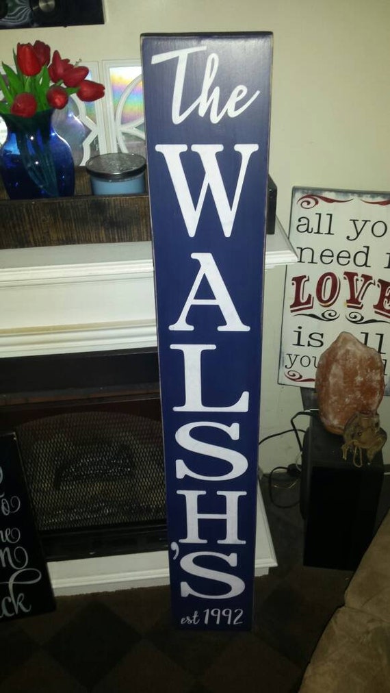 Personalized Extra Large Porch Sign Vertical Entryway Wood | Etsy Canada