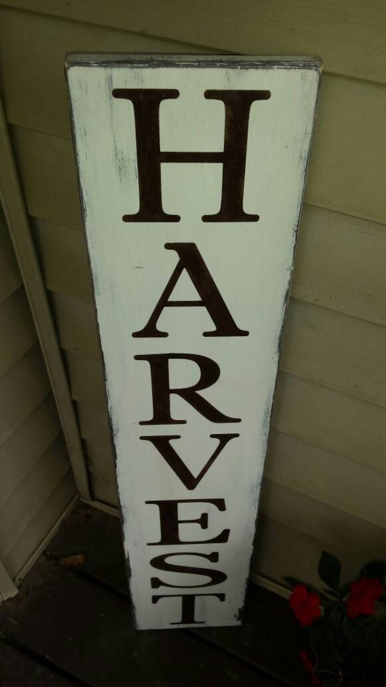 Harvest Extra Large Porch Sign Fall Decor Vertical Wood Sign Entryway ...