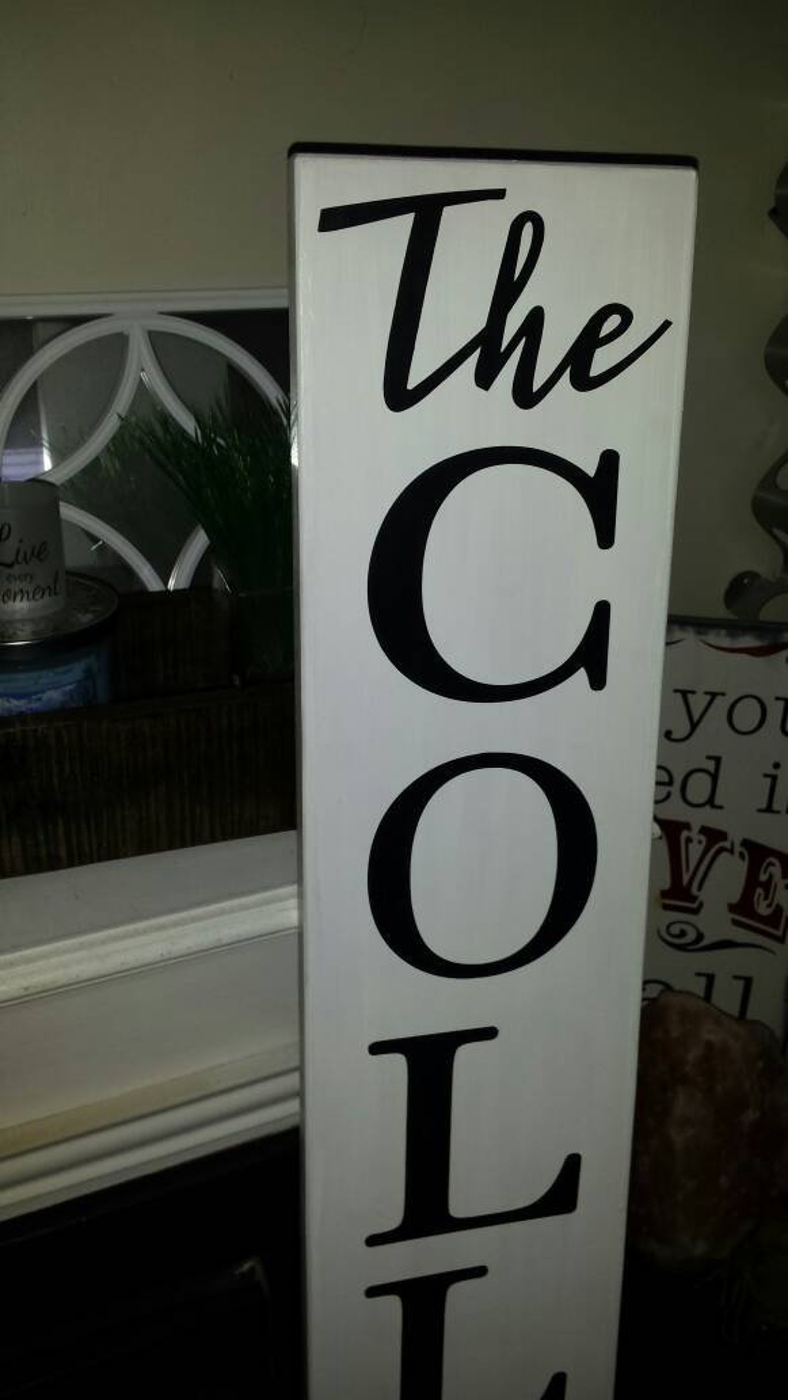 Personalized Extra Large Porch Sign Vertical Entryway Wood | Etsy