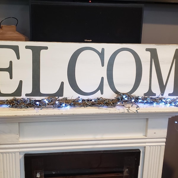 Primitive Welcome - Etsy