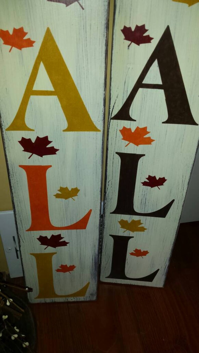 Fall Distressed Wood Sign Rustic Fall Entryway Large Porch | Etsy