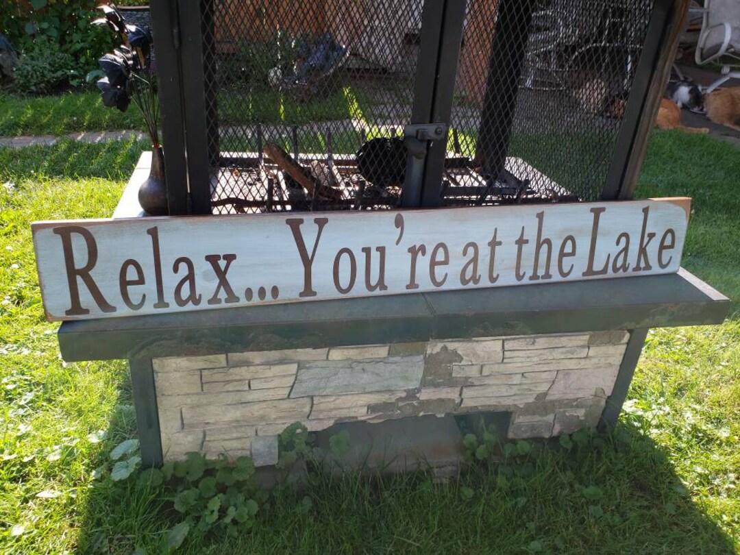 Lake Sign Large Relax...you're at the Lake Sign Wall Hanging Beach ...