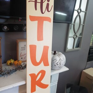 Turkey Porch Sign Hi Turkey Sign Reversible Vertical Sign Porch Leaner ...