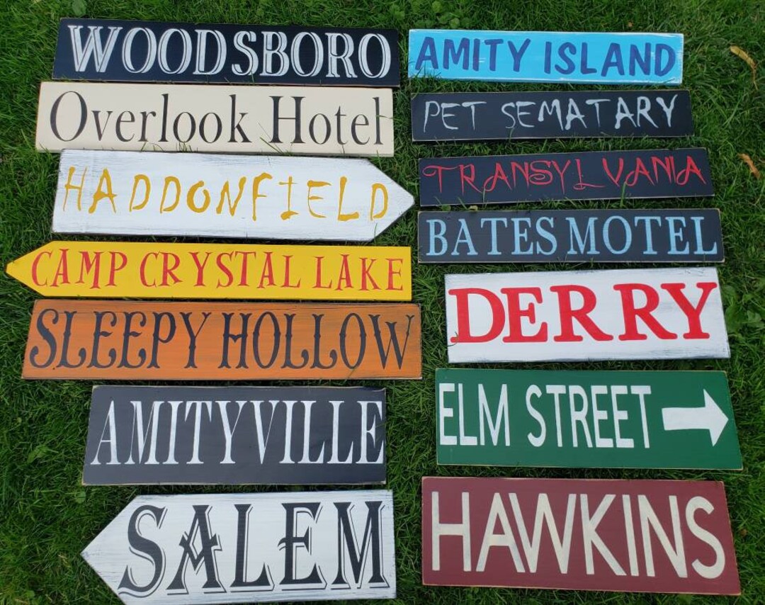 Halloween Directional Sign Individual Signs NO POST Distressed Lawn ...