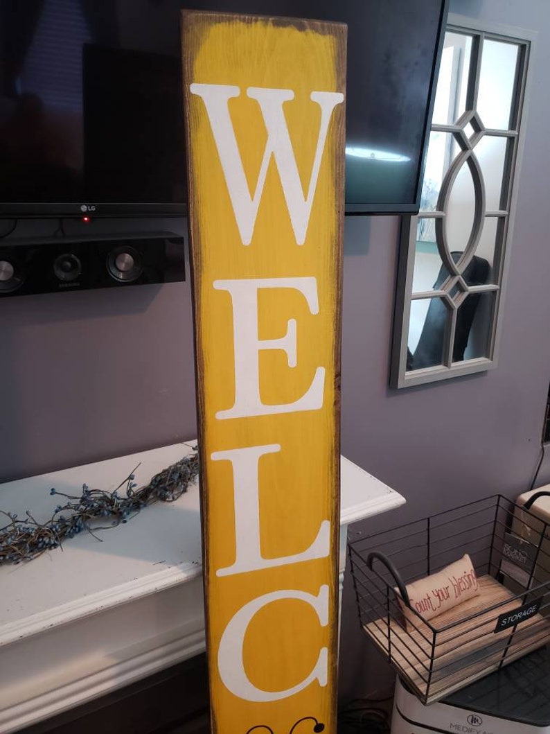 Bee Sign Welcome Porch Sign Bee Decor 5 Ft Entryway Rustic - Etsy