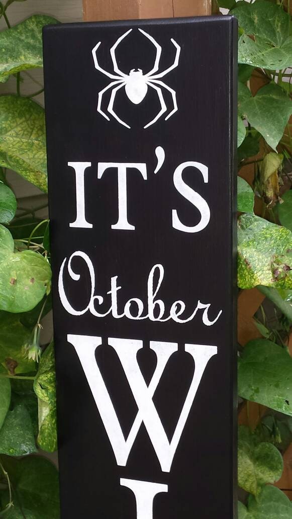 It's October Witches 5 Ft Porch Sign Halloween Sign Reversible ...