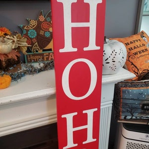 HO HO HO Sign Christmas Porch Sign Reversible Entryway Sign Holiday ...