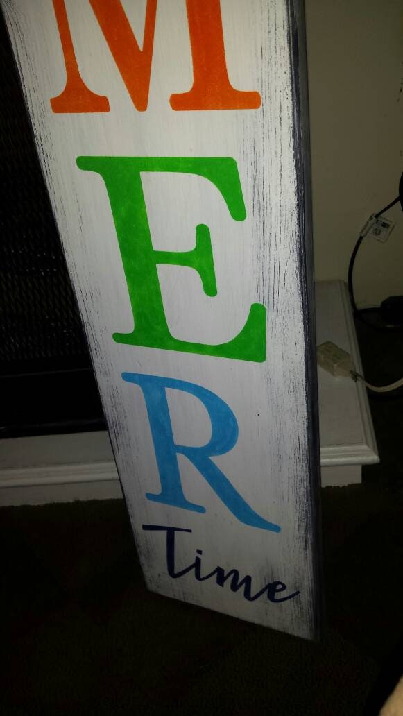 Sweet Summer Time Porch Sign Reversible Distressed Wood Sign Rustic ...
