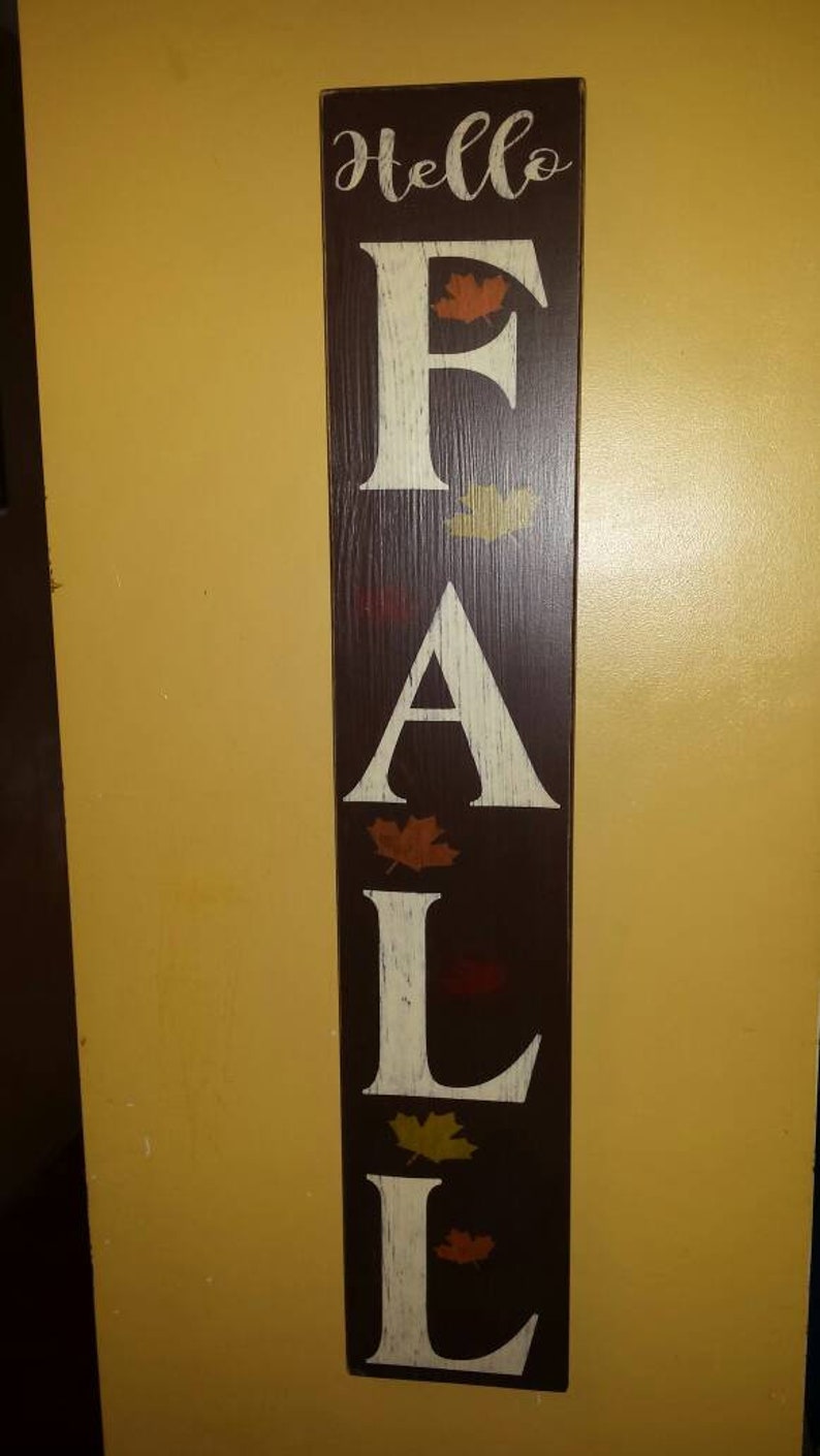 Fall Distressed Wood Sign Rustic Fall Entryway Large Porch | Etsy
