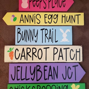 Easter Sign Easter Directional Sign Easter Porch Sign Wood Arrow Easter ...