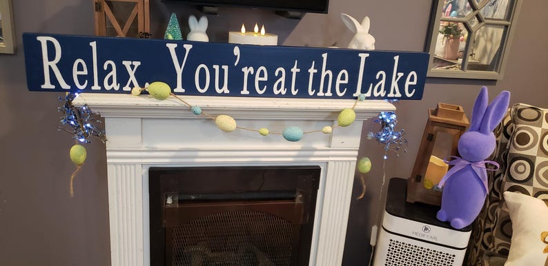 Lake Sign Large Relax...you're at the Lake Sign Wall Hanging Beach ...