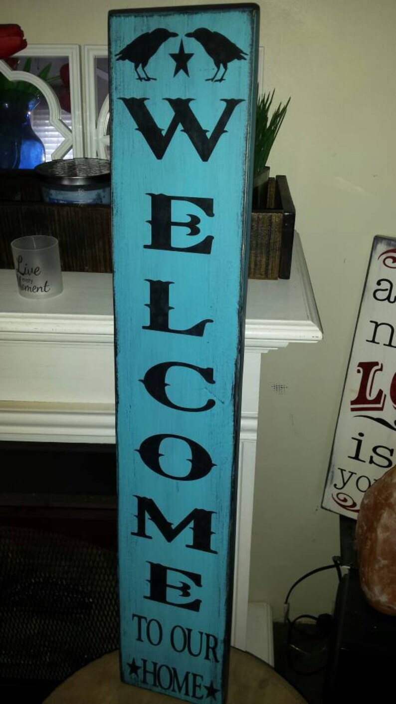 Fall Distressed Wood Sign Rustic Fall Entryway Large Porch | Etsy