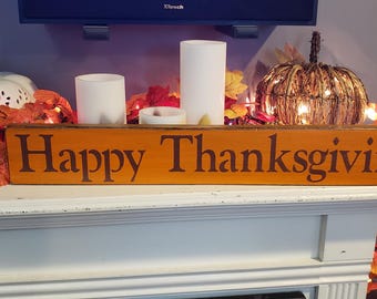 Personalized Thanksgiving Wood Blocks Primitive Farmhouse Country ...